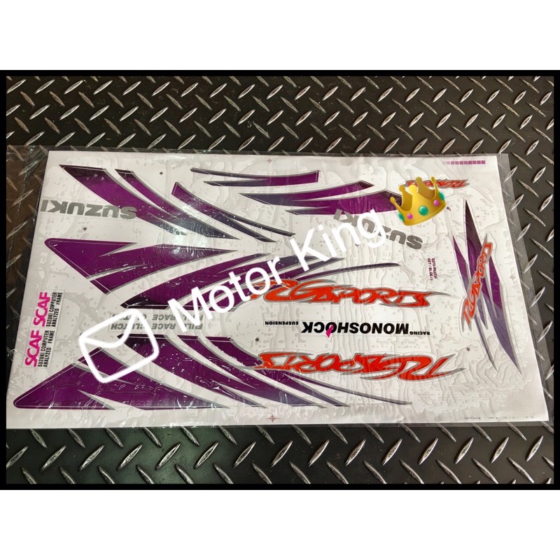 Stripe Sticker Cover Set Suzuki RG110 RG SPORT OEM ( PURPLE ) | Shopee ...