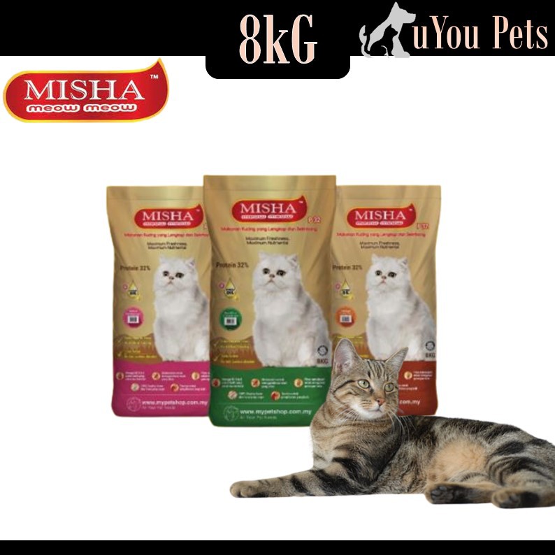 MISHA Cat Dry Food 8KG / Misha Ocean Fish / Misha Chicken Tuna / Misha ...