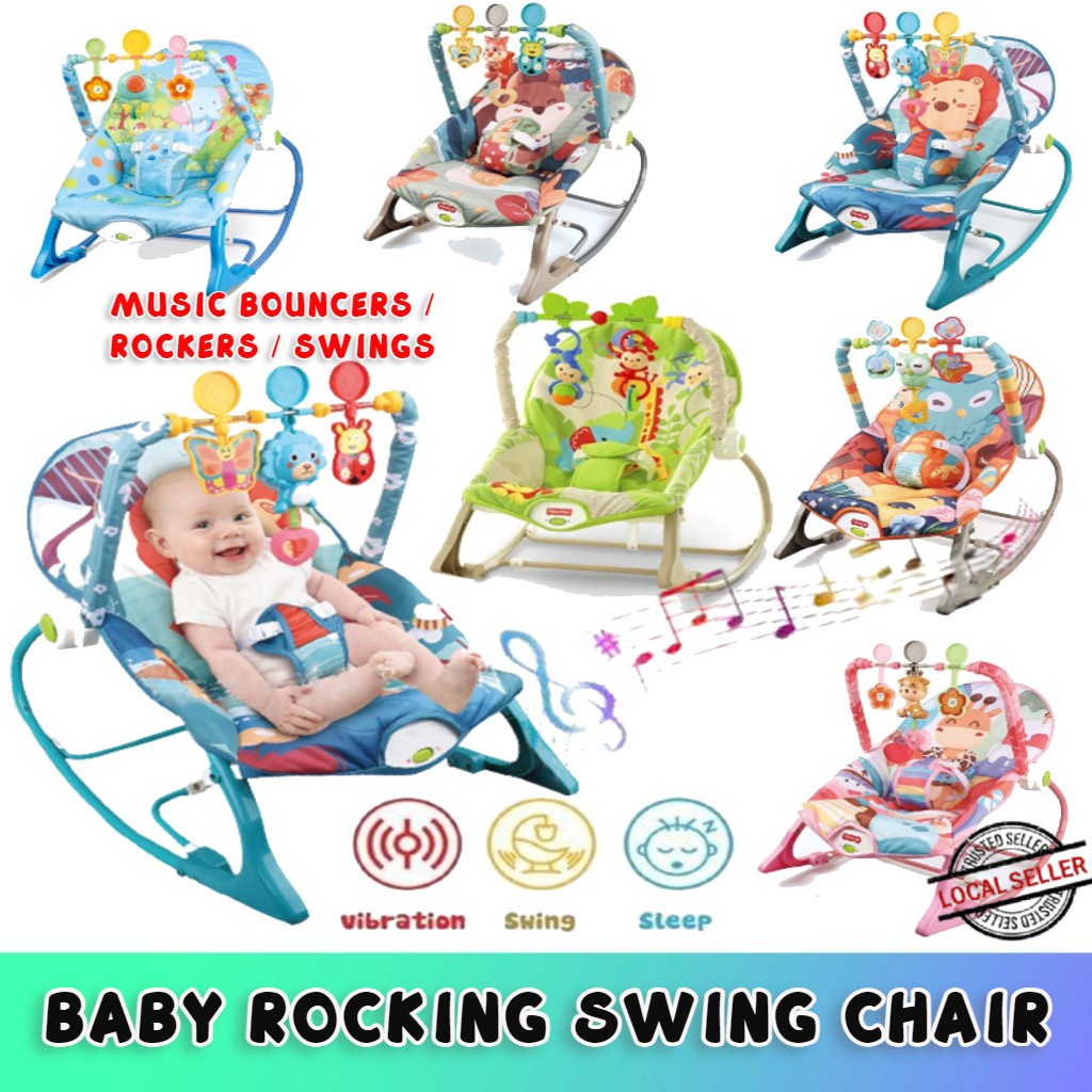 ~SHIP FROM KL~ Premium Rocker Bouncer Toddler Music Sleeping Baby ...