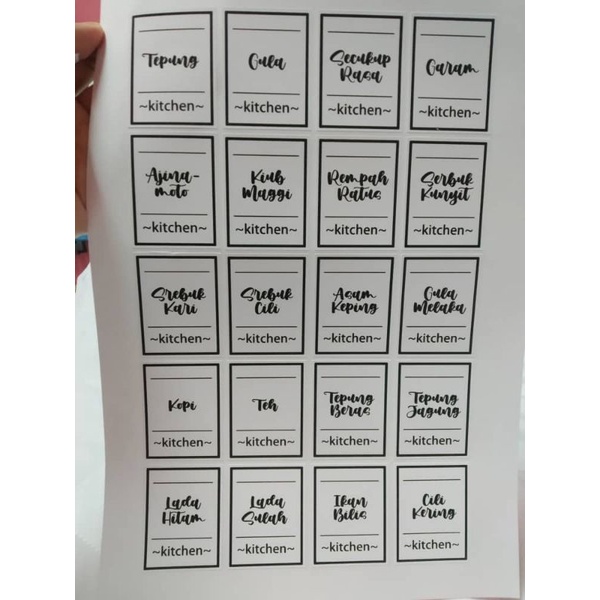 sticker label dapur custom | Shopee Malaysia
