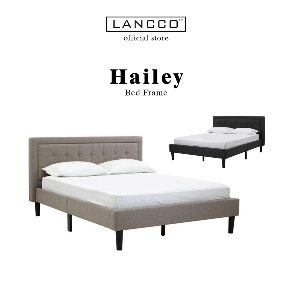 LANCCO Hailey Solid Bed Frame Nordic Bedframe | Shopee Malaysia