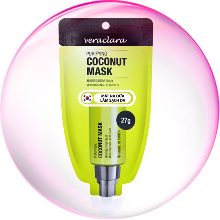 Veraclara Purifying COCONUT MASK Korean COCONUT MASK 27g | Shopee Malaysia