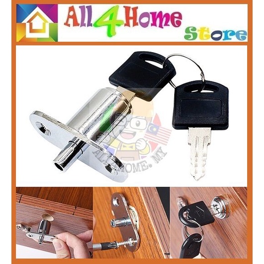 Drawer Push Lock Sliding Door Showcase Cupboard Cabinet Locks Window ...