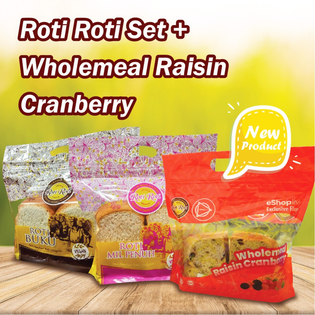 Malaysia Heritage Bread 2 packs + Wholemeal Raisin Cranberry Bread x 1 ...