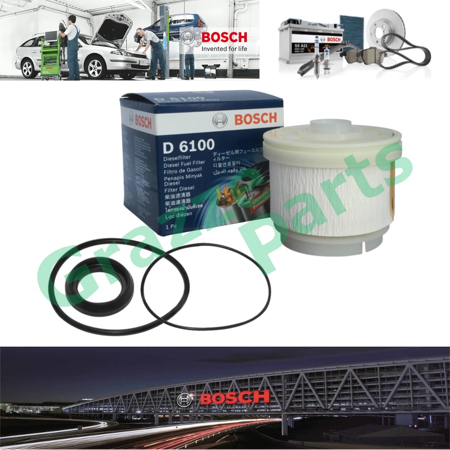 Original Bosch Diesel Fuel Filter Toyota Hilux Vigo KUN25 KUN26 GUN125 ...