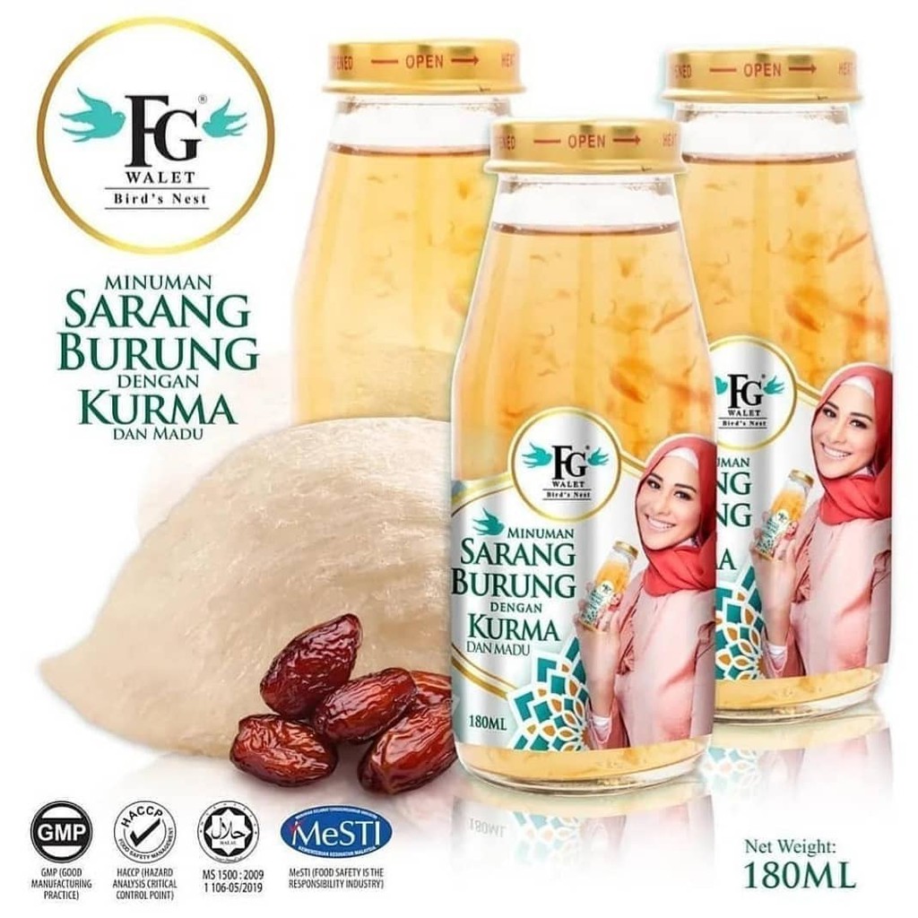 FG WALET Bird's Nest Drinks with Dates & Honey 1 Btl / 1 BOX (3 BTL ...