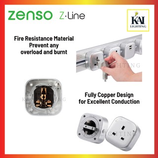Zenso Z-Line Power Track 800mm FREE 3unit Universal / Usb Socket ...