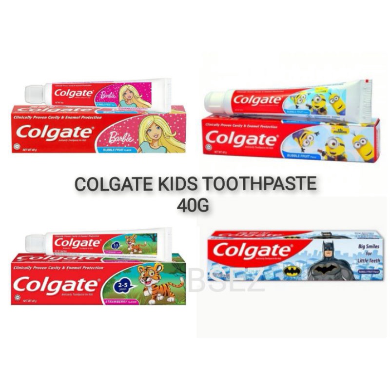 Colgate Kids Toothpaste 40g Barbie/Minion/Tiger/Batman | Shopee Malaysia