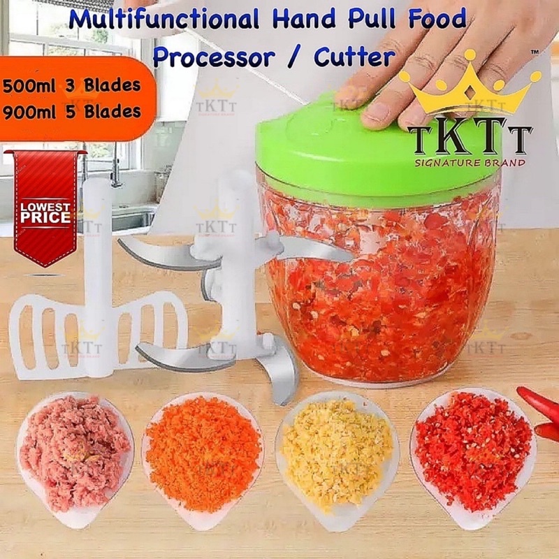 TKTT Manual Speedy Hand Pull Chopper Blender Mixer Pull Cutter Pull ...