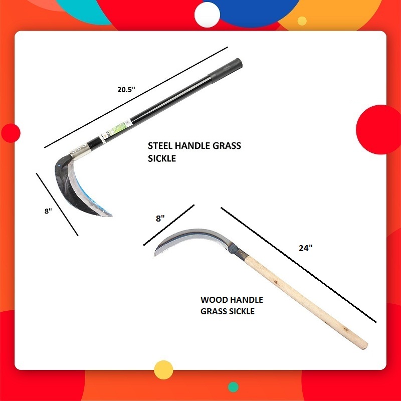 Pisau Tebas Sabit Pemegang Besi / Steel Grass Sickle | Shopee Malaysia