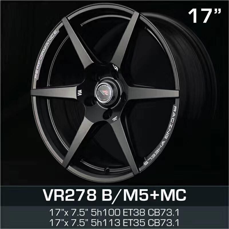 AD 17 inch 7.5JJ 5X100 / 5X113 ET35/38 ORI CAR SPORT RIMS WHEELS VR278 ...