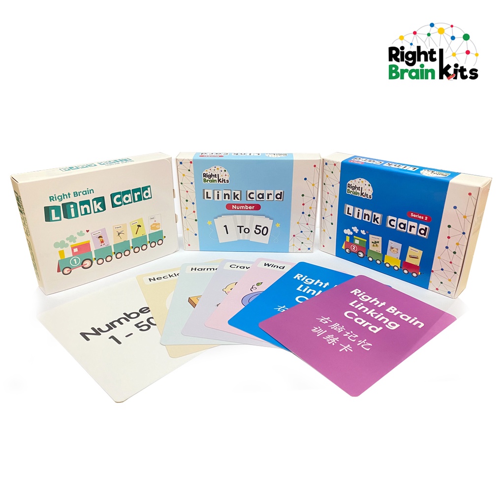 Right Brain Link Card Set With Number Cards For Right Brain Memory ...