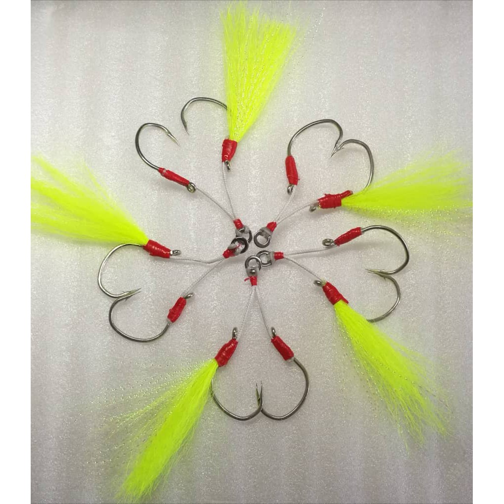 assist hook with kevlar steel (harga 1pcs) | Shopee Malaysia