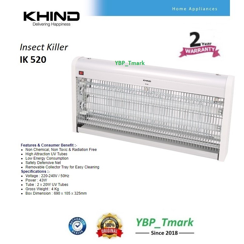 Khind Electric Insect Killer IK520 (Penangkap Lalat) @YBP_Tmark ...