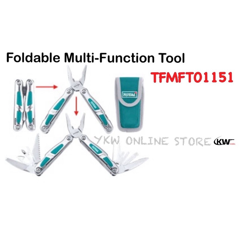 TOTAL Foldable Multi-Function Tool (TFMFT01151) | Shopee Malaysia