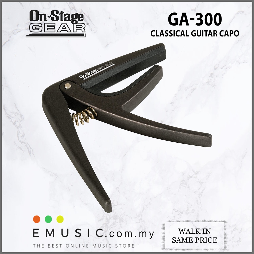 On Stage GA300 Spring Loaded Classical Guitar Capo On-Stage Gear (GA ...