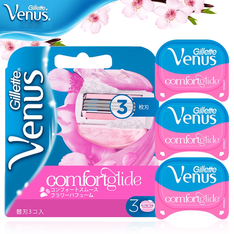 Gillette Venus Women Razor Blade 3 Layers with Soap Bar Smooth Shaving ...