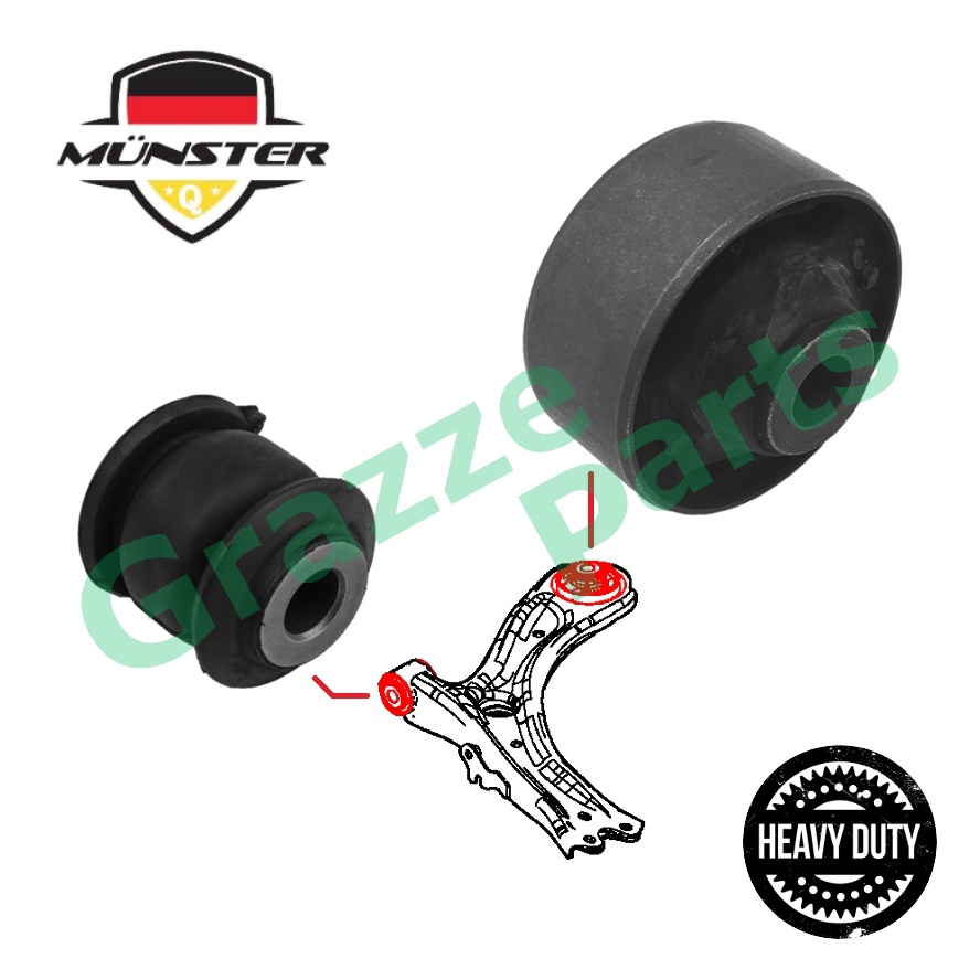 (1pc) Münster ^HD^ Front Lower Control Arm Bush Big / Small for Honda ...