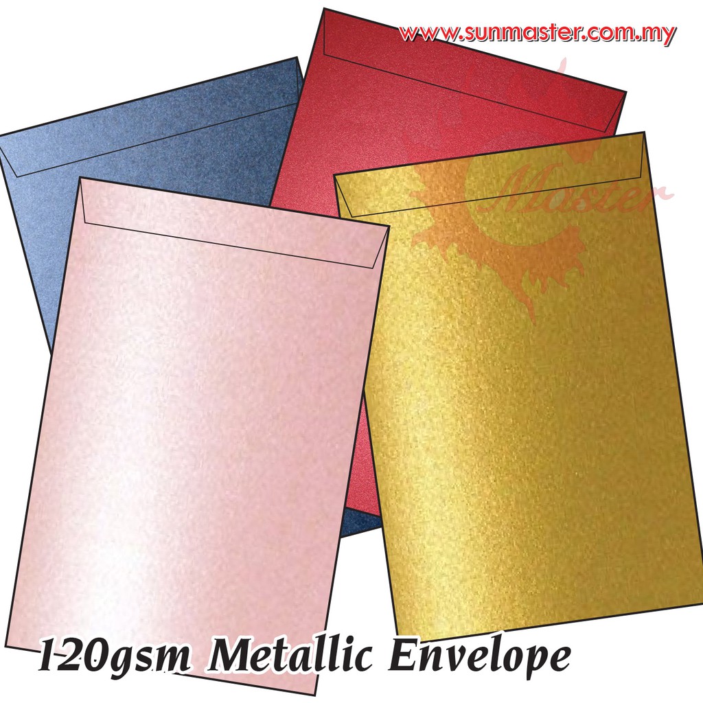 6" x 9" Metallic Envelope | Wedding Envelope (1s) | Shopee Malaysia