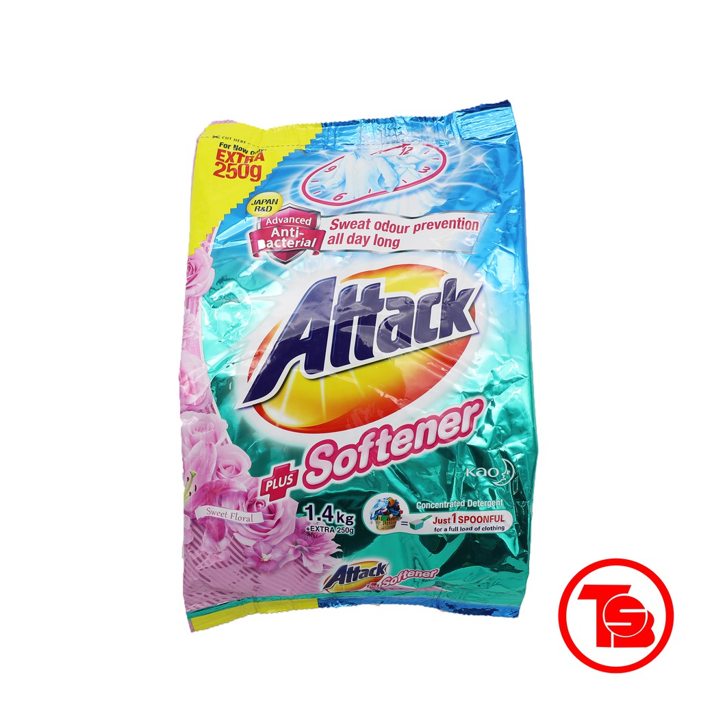 Attack Sweet Floral Powder Detergent Plus Softener 1400G | Shopee Malaysia