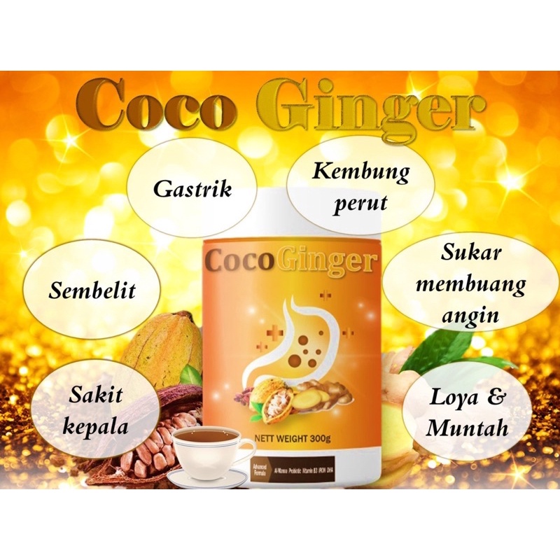 (Ready Stock Original from HQ) Cocoginger (Legakan Perut kembung Gastrik Sakit dada Pedih ulu ...