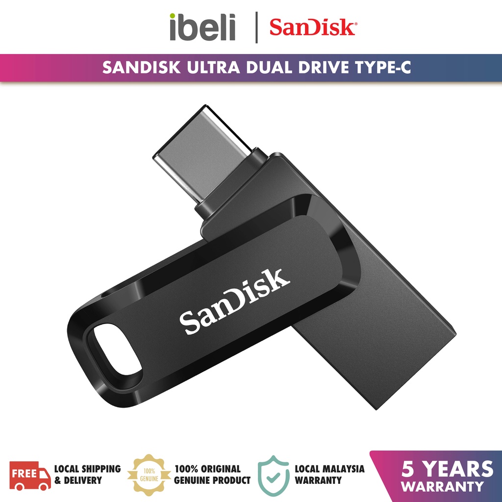 SanDisk Type C OTG PenDrive Dual Drive Go Type-C USB 3.1 OTG SDDDC3 ...