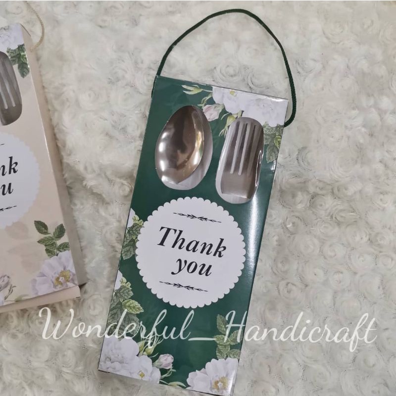 (10set) Doorgift Sudu Garfu + Box Bertali ( Self Folded) Wedding Gifts ...