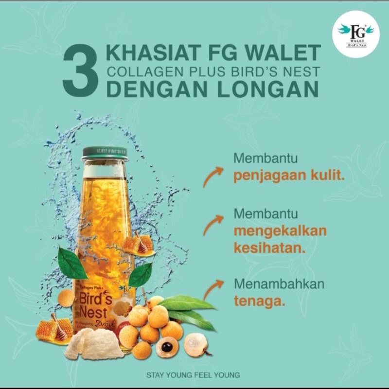 (original) FG WALET BIRDNEST COLLAGEN PLUS WITH HONEY LONGAN ( READY ...