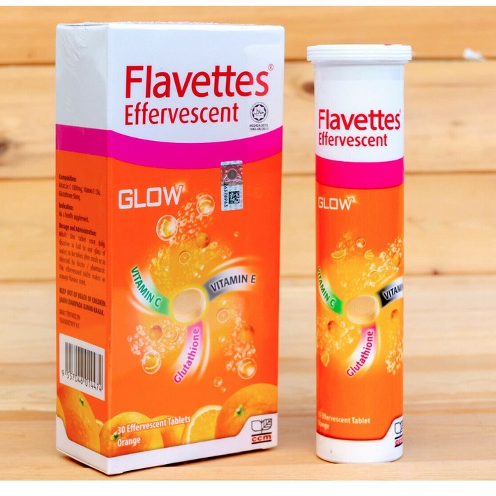Flavettes Effervescent Vitamin C Glow Orange (30s) | Shopee Malaysia