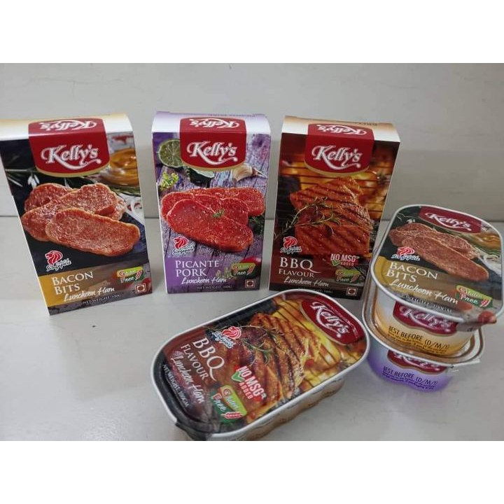 Kelly’s Pork Luncheon Ham 100G新加坡【Kelly‘s】猪午餐肉 (100g)-BBQ/Bacon Bits/Picante | Shopee Malaysia