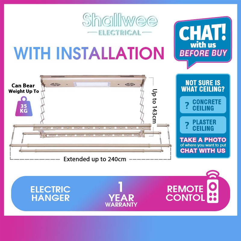 [ReadyStockMalaysia] Electric UV FAN Auto Smart Clothes Drying Rack ...