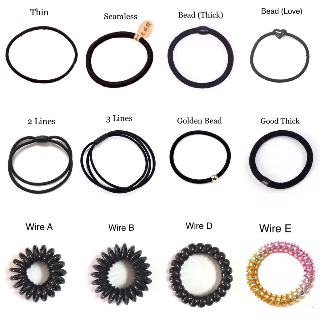Rubber Bands (1PC) Telephone Wire Line Elastic Solid Hair Ties Rope ...
