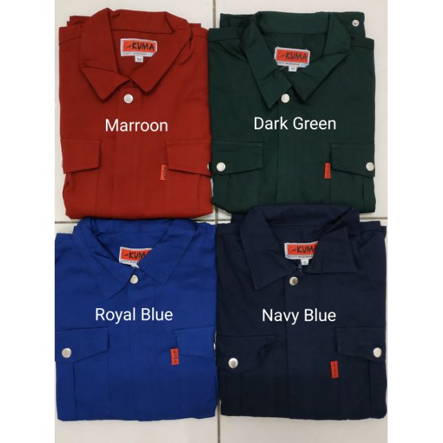 ๑ PPE Button Safety Jacket Workwear With Reflector Baju Kerja ...