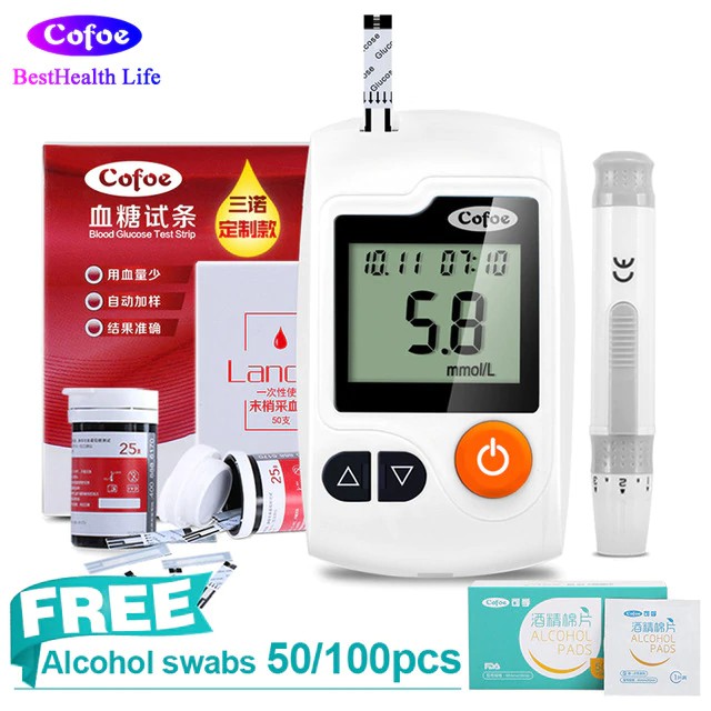 Cofoe Yili Glucose Monitor 50pcs Set Strips/50 Lancets/50 Alcohol Swabs Original | Shopee Malaysia