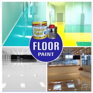 HEAVY DUTY EPOXY WATERPROOF FLOOR PAINT ( 1L ) [ Include Hardener ] CAT ...