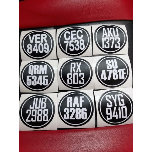 sticker kereta/mainan budak/ Sticker No Plate Depan Bulat Yamaha NVX ...