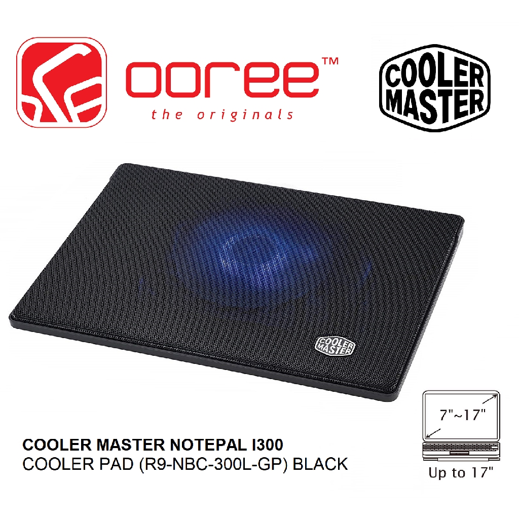 COOLER MASTER NOTEPAL I300 COOLER PAD WITH SILENT 160MM FAN AND SUPPORT ...