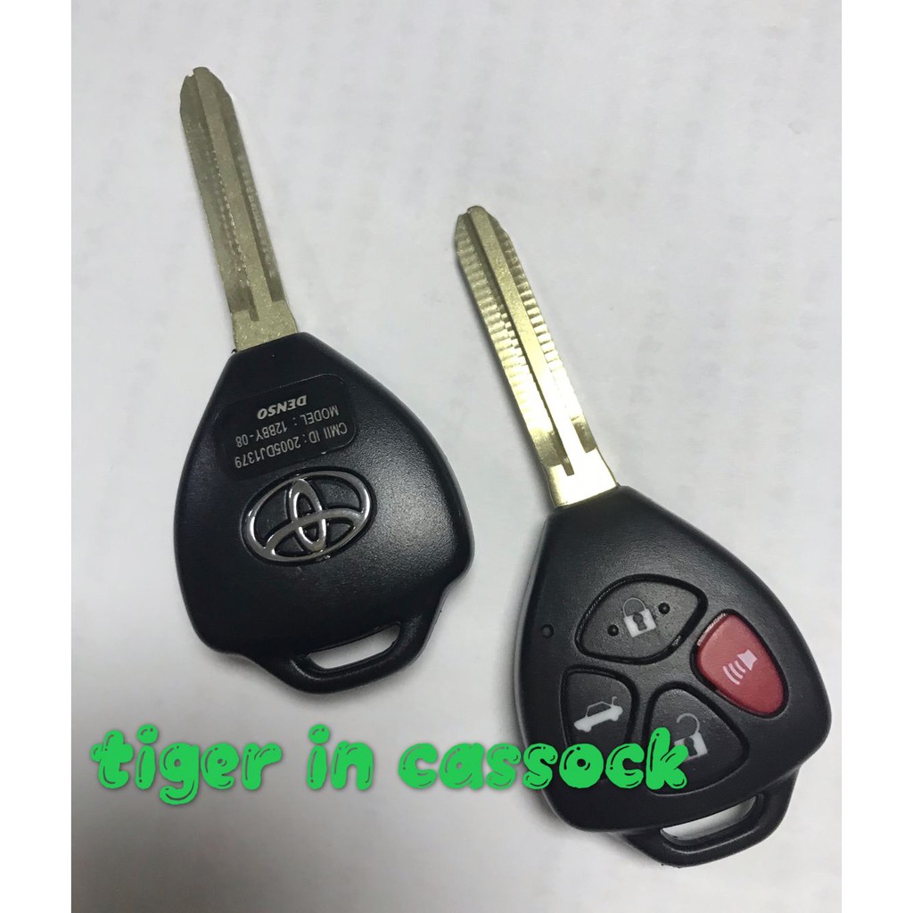 Toyota 3+1red button replacement remote key casing for updating Toyota ...