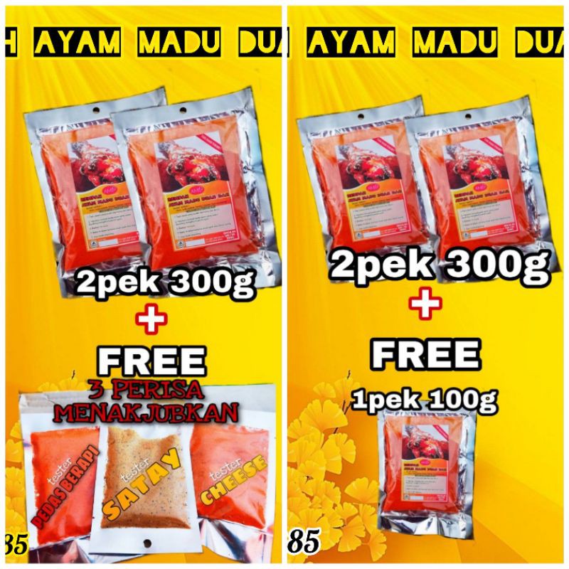[READY STOCK]PROMOSI REMPAH AYAMMADU🔥2PEK 300G FREE TESTER FLAVOR ...
