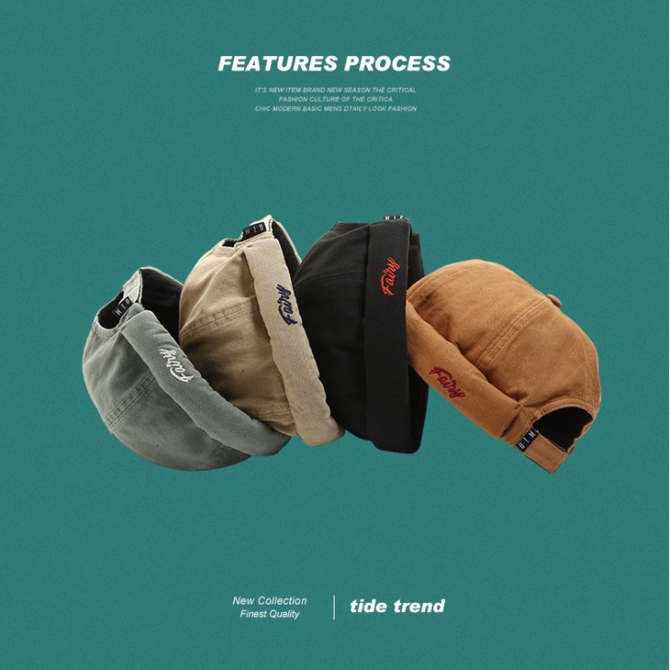 Korean Style Fairy Logo Brimless Docker Caps for Men & Women | Shopee ...