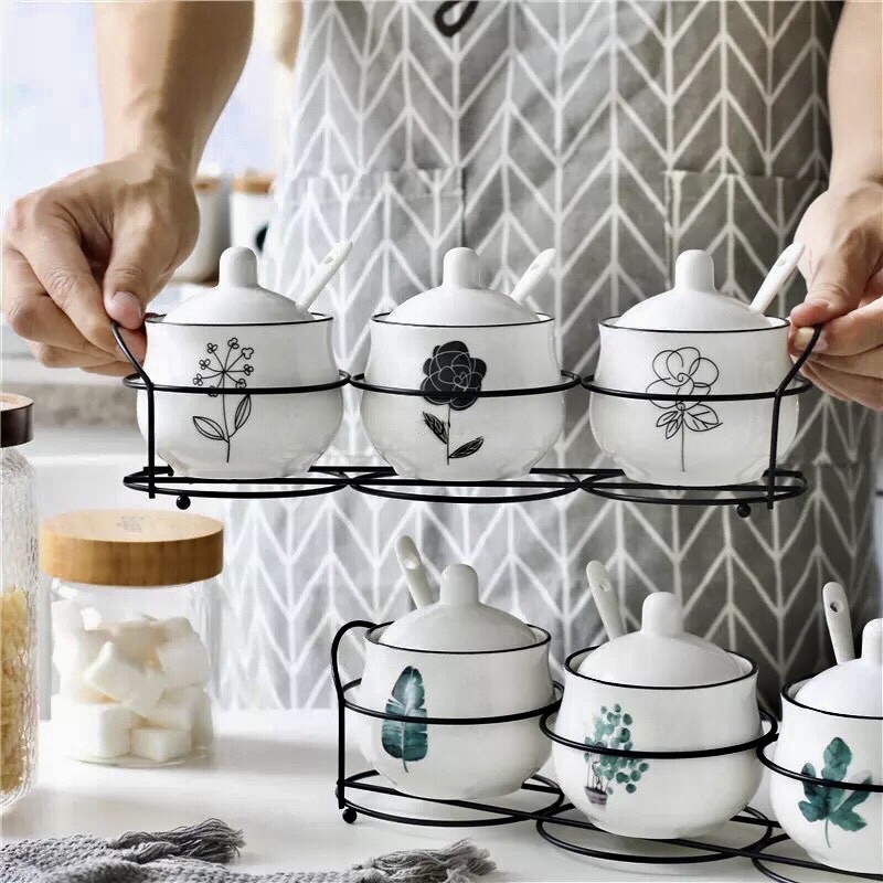 (READY STOCK) 🇲🇾 Ceramic Seasoning/Spice Jar Set | Shopee Malaysia