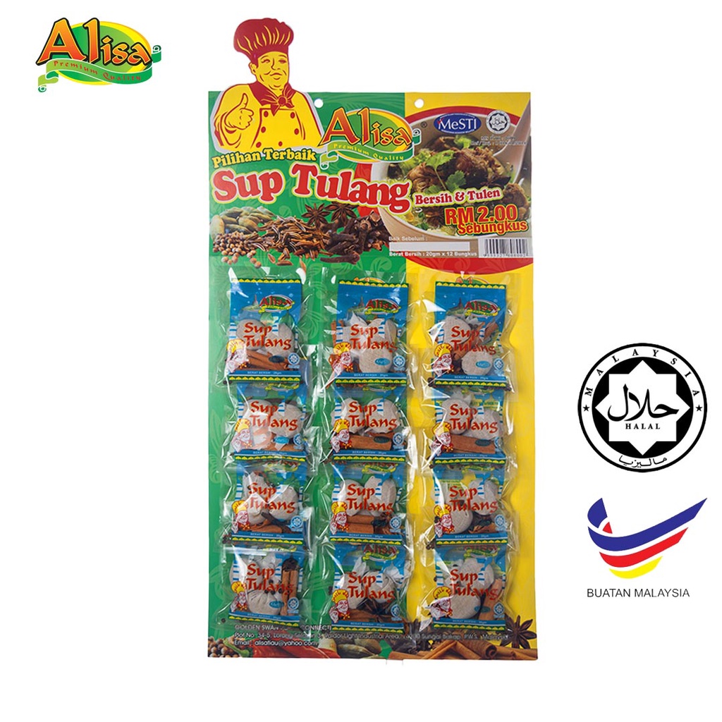 Alisa Sup Tulang Ramuan Asli Oxtail Soup Natural ingredient (12 Packs ...