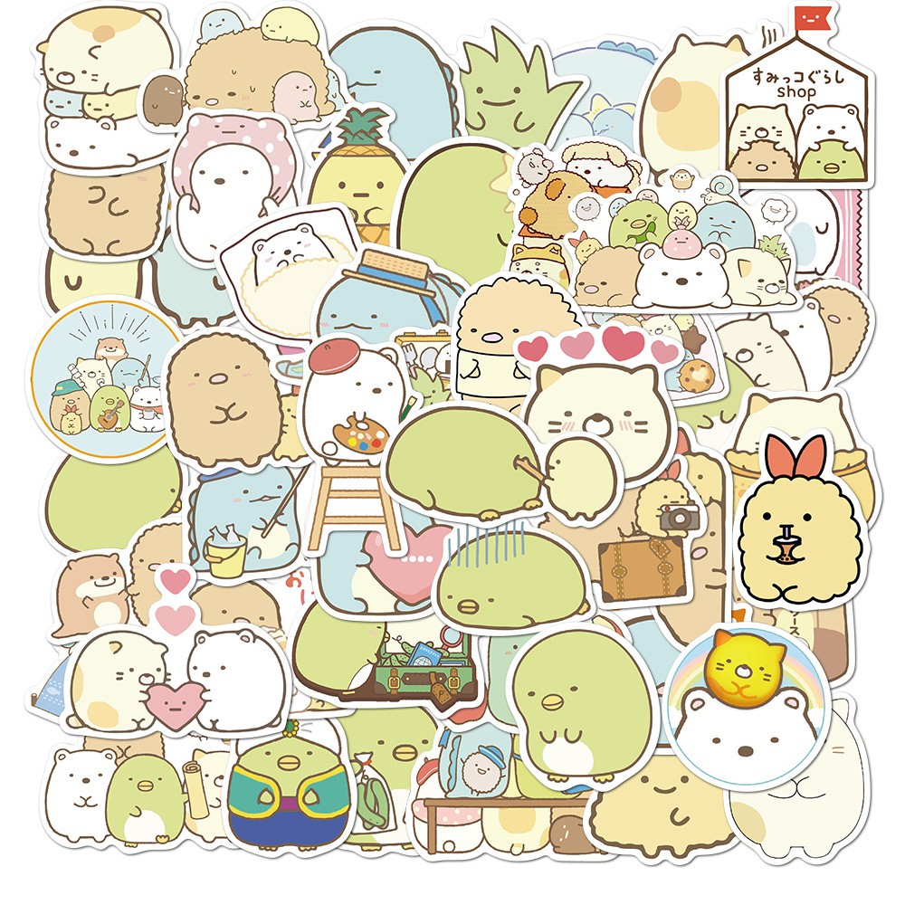 Yandp Sumikkogurashi Stickers Set Cartoon Graffiti Waterproof Decals