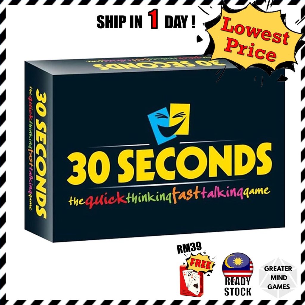 30 Seconds Board Games Card Games Family Game Indoor Game Kids Children ...