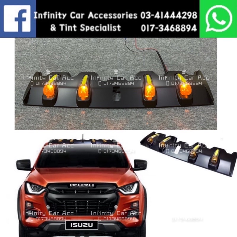 Isuzu D-max Dmax 2021 roof top led lamp light 4pcs led | Shopee Malaysia