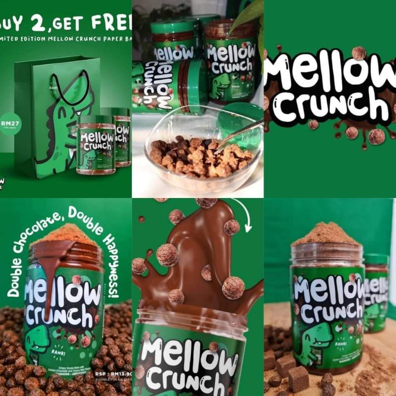 🔥🔥Mellow Crunch Viral🔥🔥Get 2 Tub free paperbag RAWR‼️ READY STOCK🔥🔥 | Shopee Malaysia