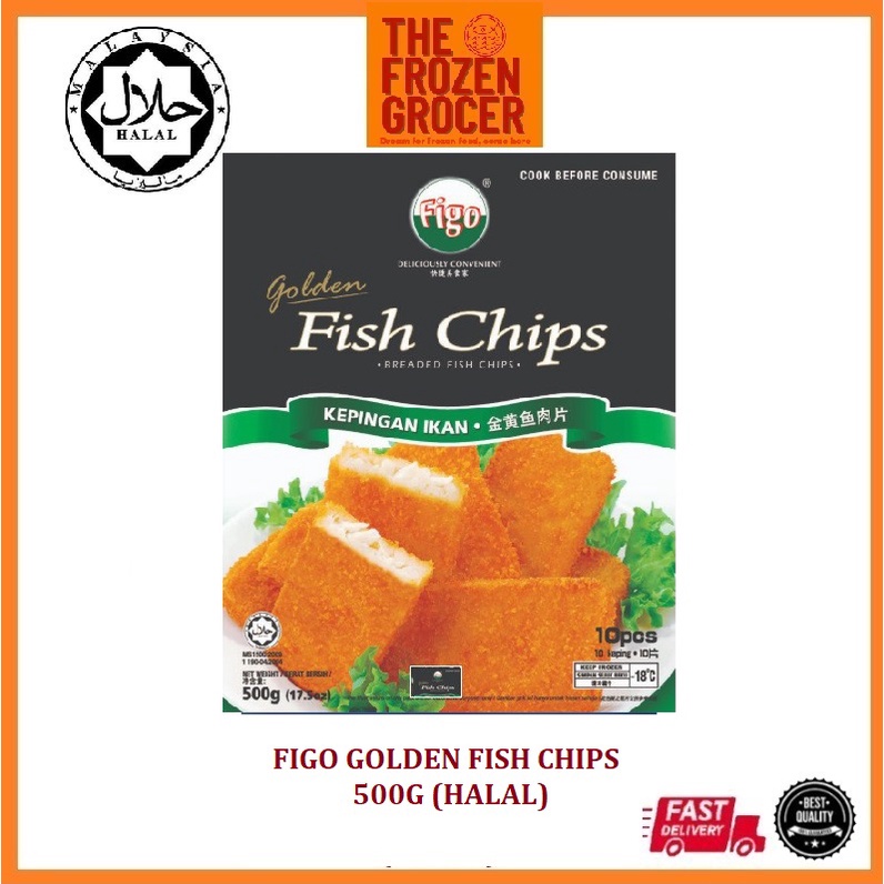 (DELIVERY KL/SEBAHAGIAN SELANGOR SAHAJA) Figo Golden Breaded Fish Chip ...