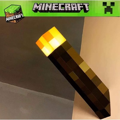 [Ready Stock] Light Up Torch LED Minecraft Hand Held or Wall Mount ...