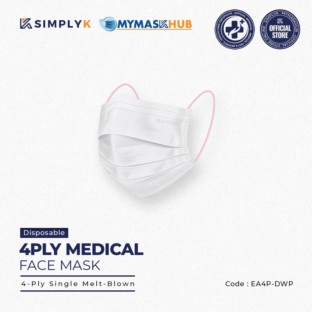 Simply K 4 Ply Premium Medical Face Mask ( 50 Pcs) | Shopee Malaysia