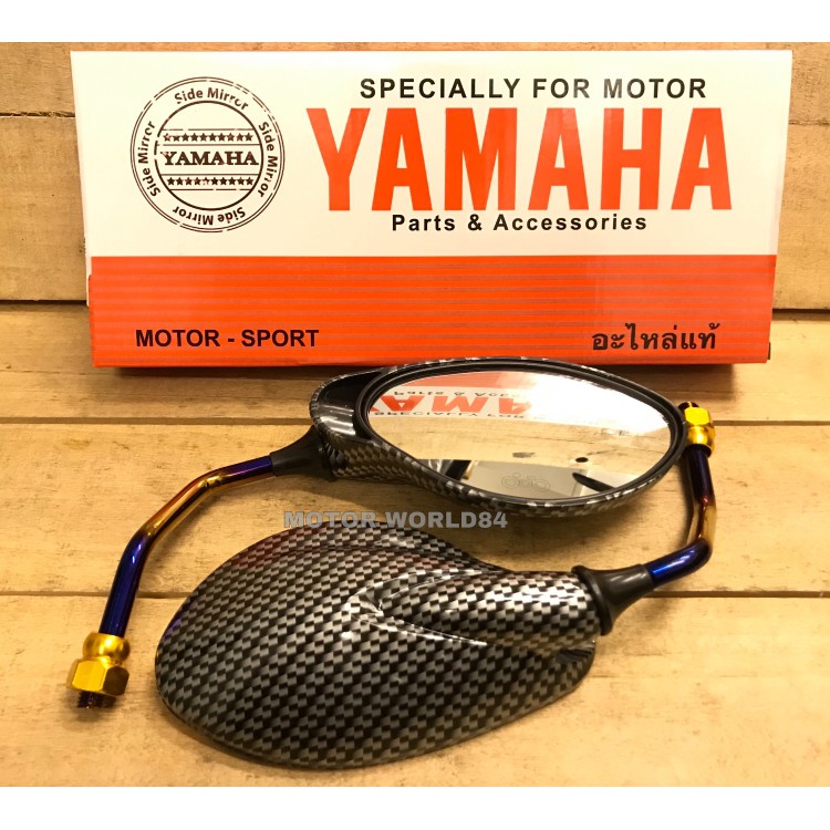 SIDE MIRROR CARBON TITANIUM THAILAND ALLOY NUT Y110/RXZ/RFS150/Y15ZR ...